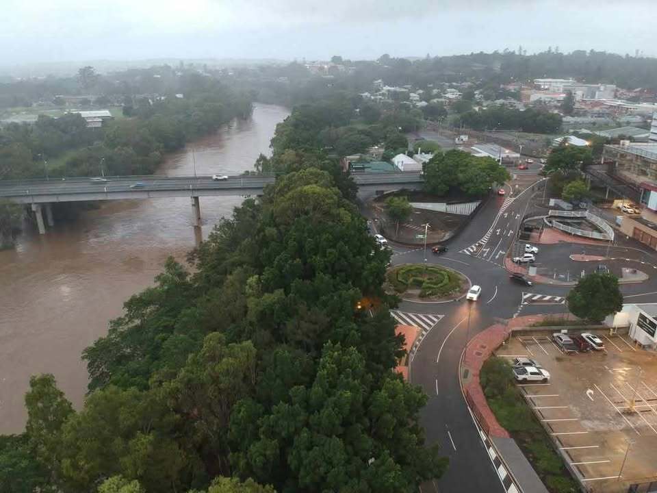 Drone image of the Bremer River in flood, Ipswich, March 2025 | Picture ...