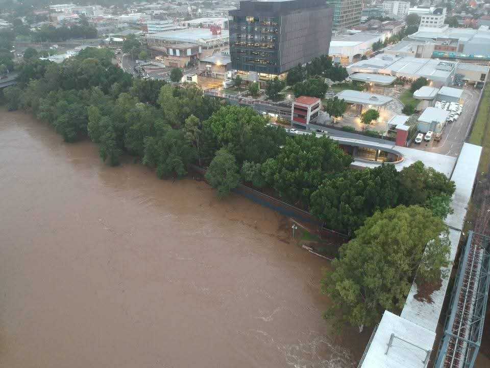 Drone image of the Bremer River in flood, Ipswich, March 2025 | Picture ...