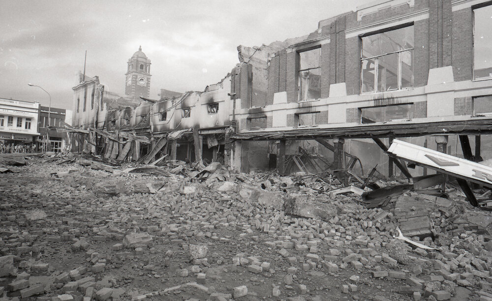Aftermath of the Reid's (Cribb & Foote) fire, Bell Street, Ipswich ...
