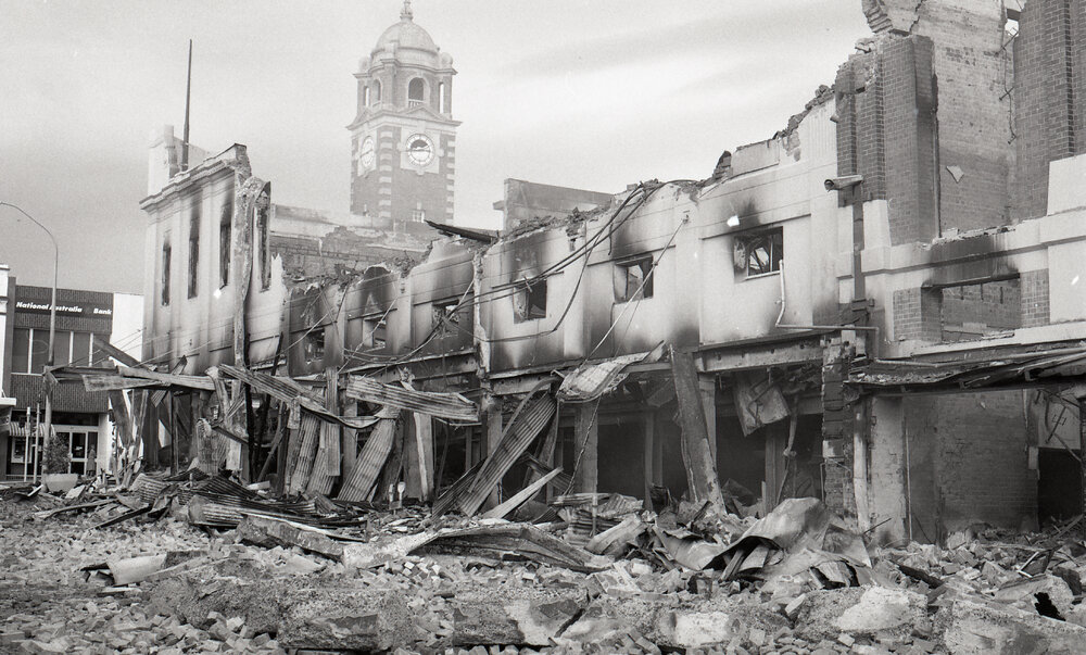 Aftermath of the Reid's (Cribb & Foote) fire, Bell Street, Ipswich ...