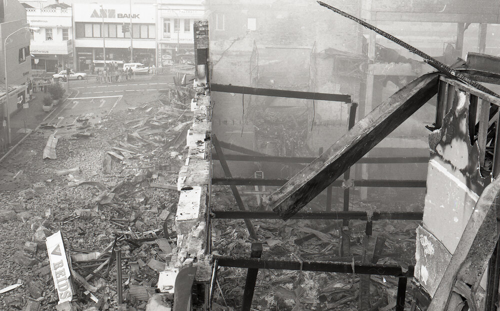 Aftermath of the Reid's (Cribb & Foote) fire, Bell Street, Ipswich ...