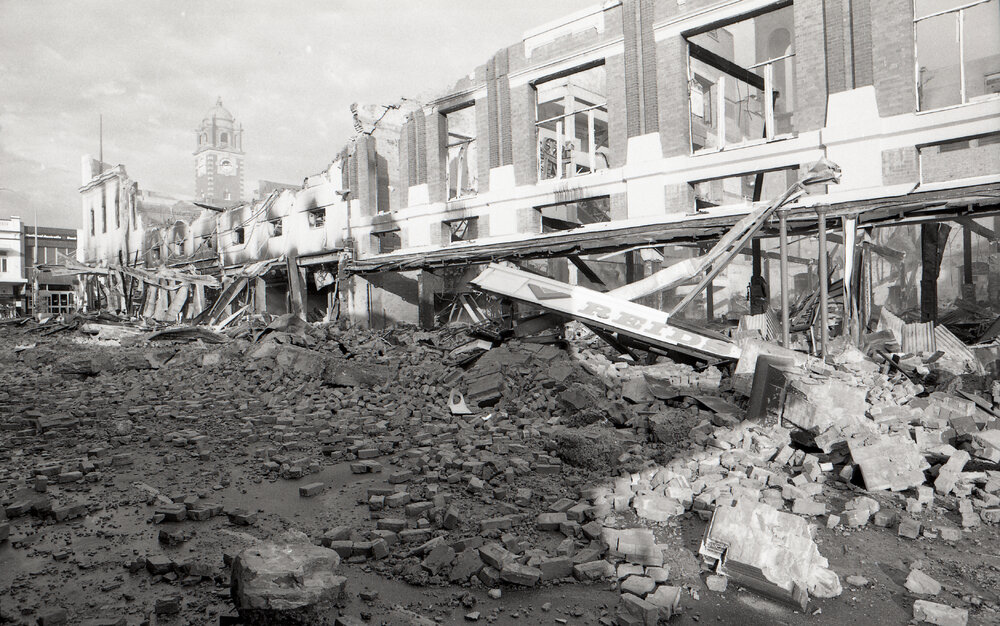 Aftermath of the Reid's (Cribb & Foote) fire, Bell Street, Ipswich ...