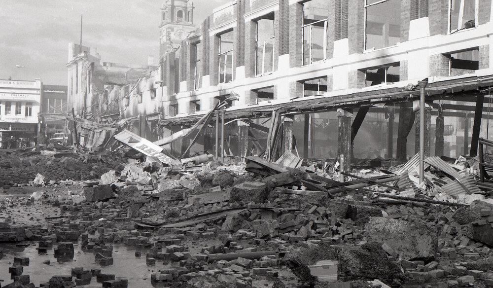 Aftermath of the Reid's (Cribb & Foote) fire, Bell Street, Ipswich ...