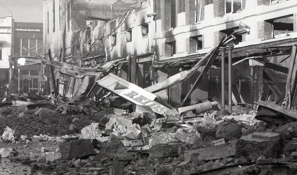 Aftermath of the Reid's (Cribb & Foote) fire, Bell Street, Ipswich ...
