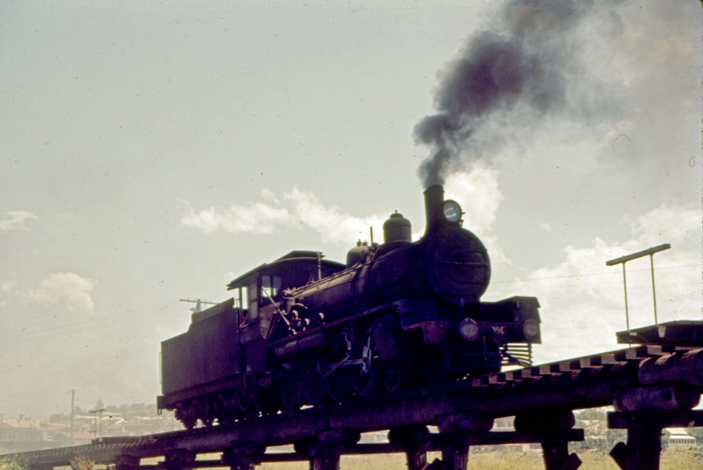 Steam Locomotive loading coal stage hoppers, North Yard, Colvin Street ...