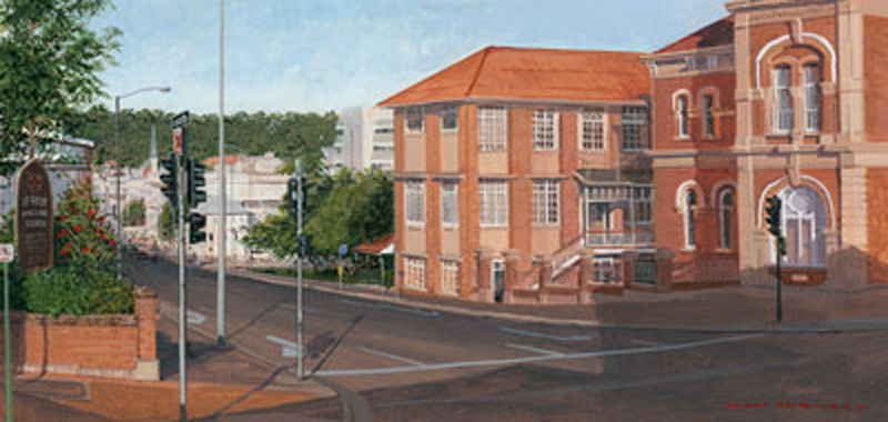 Painting by Alan Purnell of Bremer Institute of TAFE, Ipswich, 2009 ...